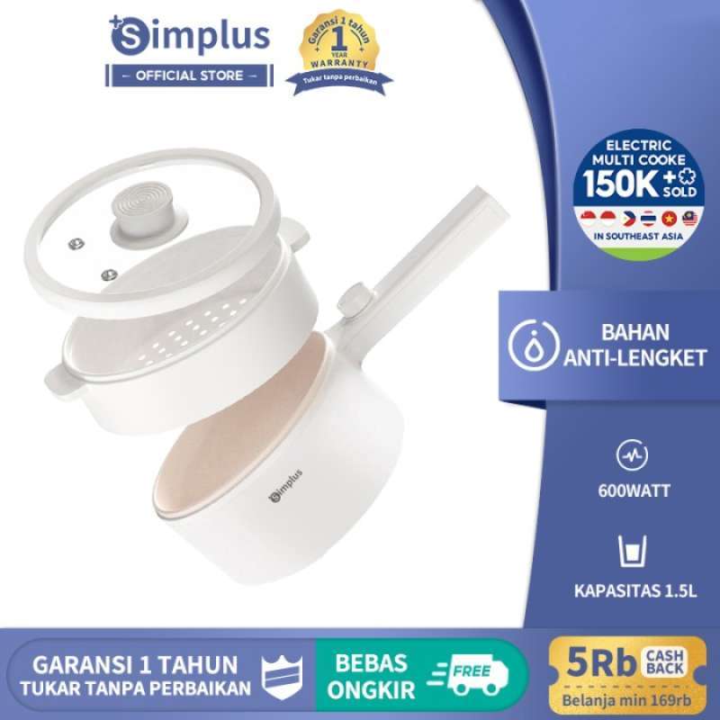 Jual Simplus Panci Listrik Kukusan Serbaguna Gagang Pengangan Low Watt ...