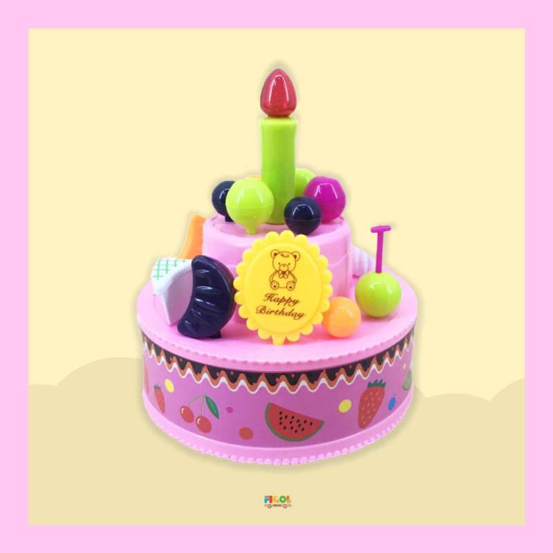 Jual Mainan Kue Ulang Tahun Mini 2355-1 The Fruit Cake di Seller ...
