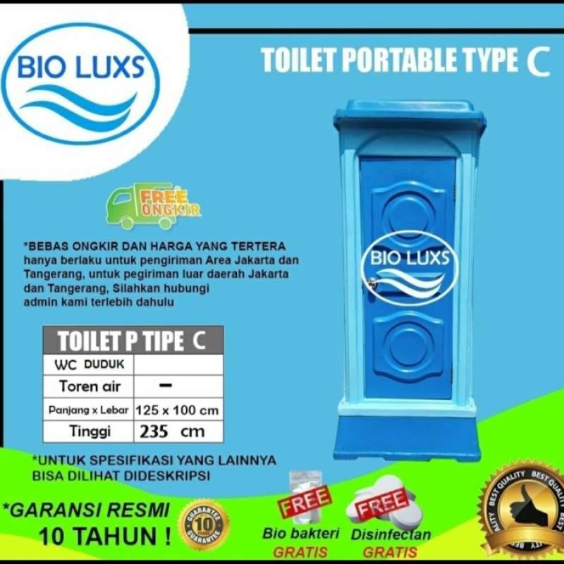 Jual Toilet Portable Type C Wc Duduk Bioluxs Biru di Seller Bumi Living ...