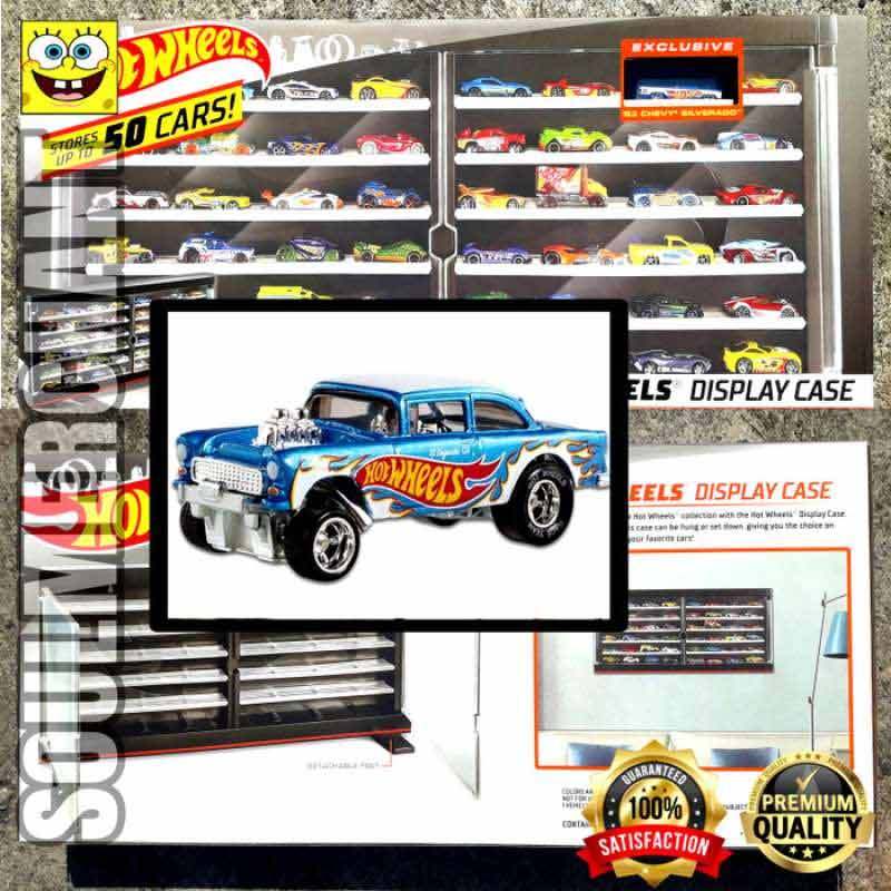 Jual Hot Wheels Rak Premium Display Case + Free 55 Chevy Bel Air Gasser ...