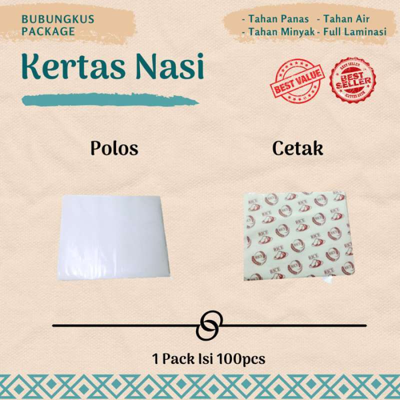 Jual Kertas Nasi 500 Lembar / Kertas Bungkus Nasi 1 Rim Di Seller Honey ...