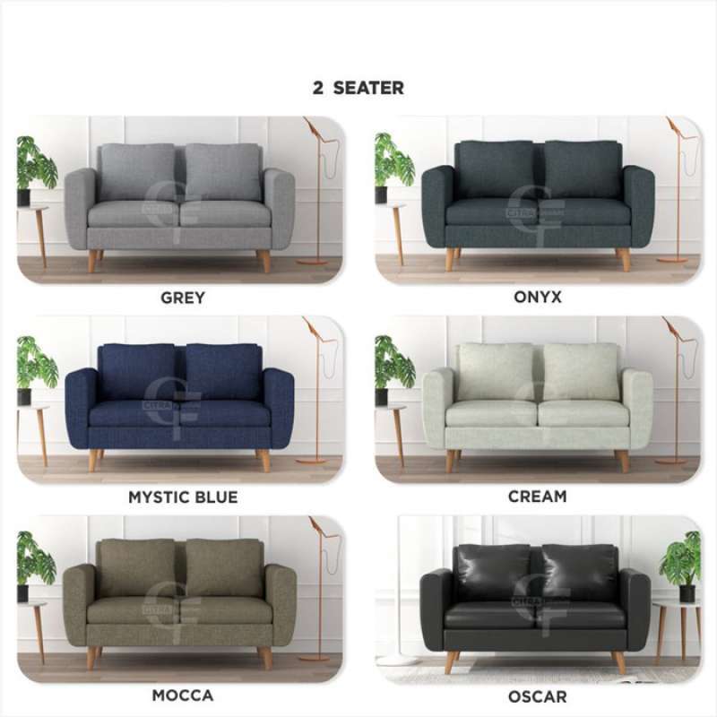 Jual Sofa Minimalis 211 Dudukan Seater Retro|scandinavian|vintage ...