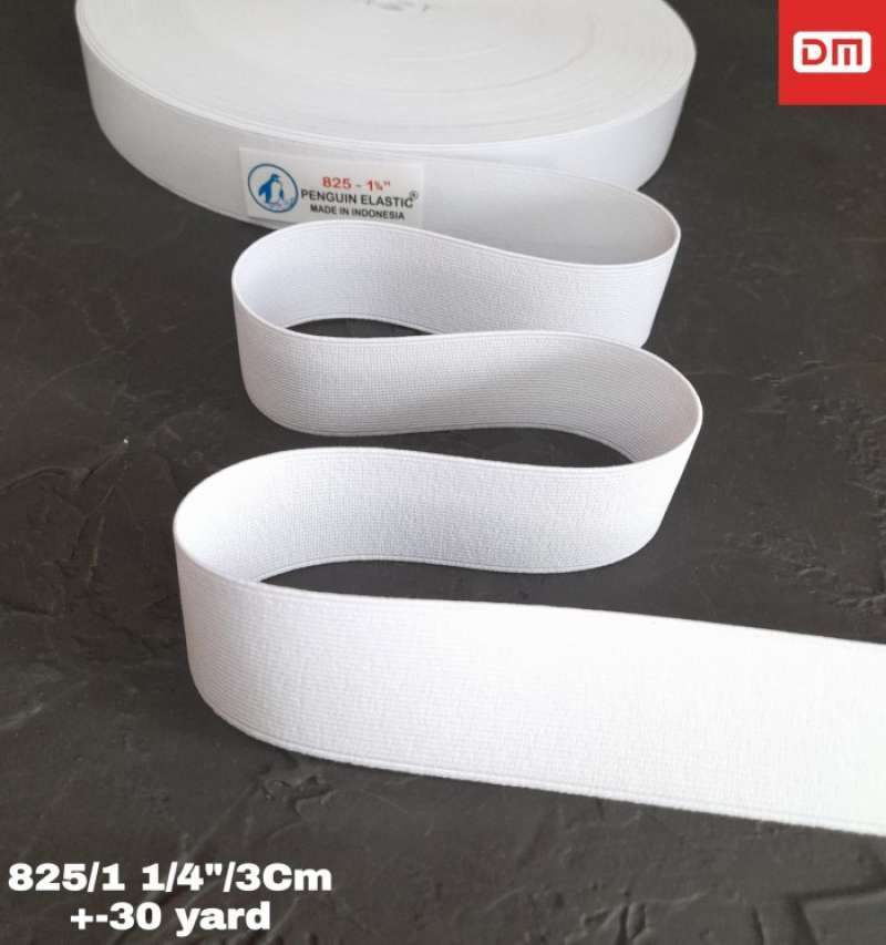 Jual KARET 825 PUTIH 3CM (MEREK PENGUIN ELASTIC) di Seller Uhilaa Shop - | Blibli