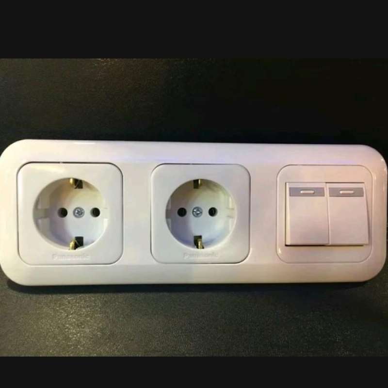 Jual Stop kontak double Saklar seri panasonic di Seller PLAZA LISTRIK ...