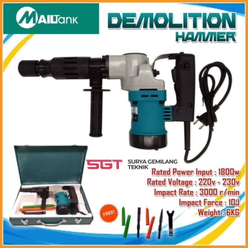 Promo Demolition Hammer Mesin Bobok Tembok Jack Hammer Mailtank Mesin ...