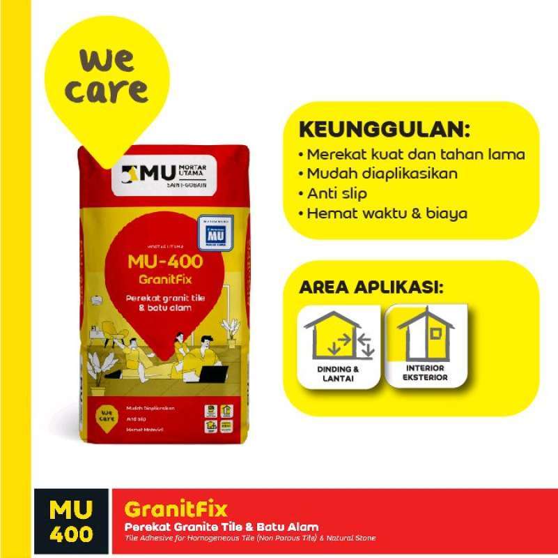 Jual Mu Weber Mu-400 Granitfix Perekat Granite Tile Dan Batu Alam 25kg ...