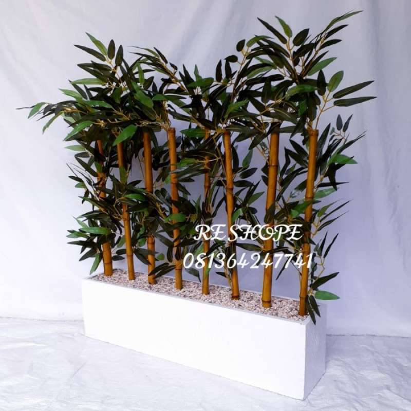 Promo Bunga Plastik/bambu/pohon Hias/partisi Bambu Artificial/bunga ...