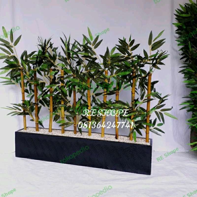 Promo Bunga Plastik/bambu/pohon Hias/partisi Bambu Artificial/bunga ...