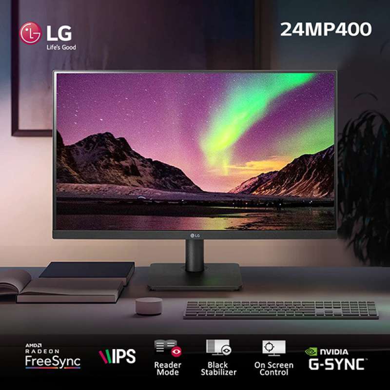 Promo LG 24MP400-B Full HD IPS Monitor with AMD FreeSync (24 INCH ...