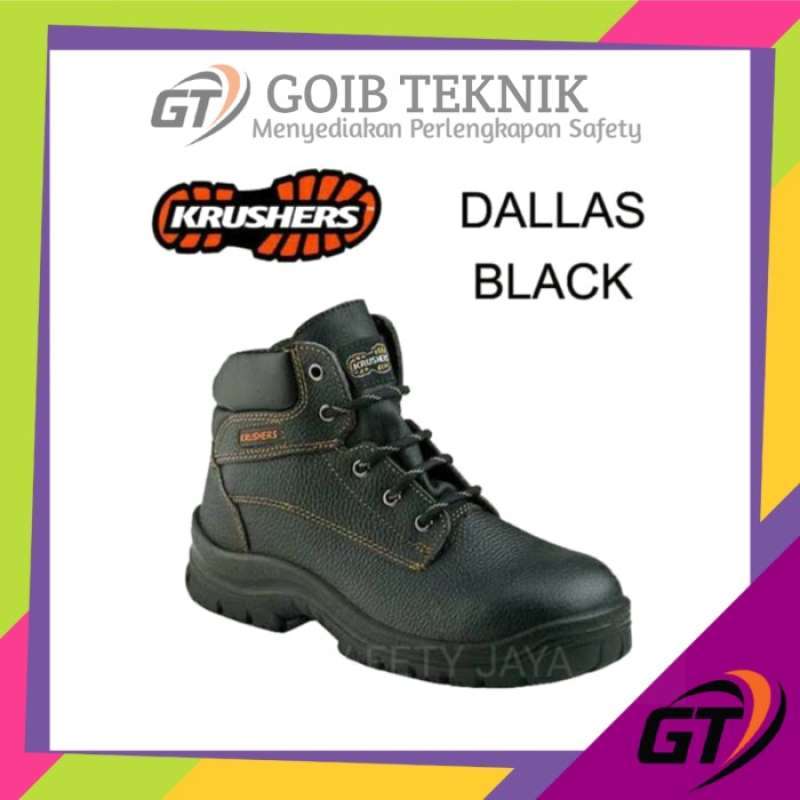 Promo Sepatu Safety Krushers Dallas Black Original Diskon 23% di Seller ...