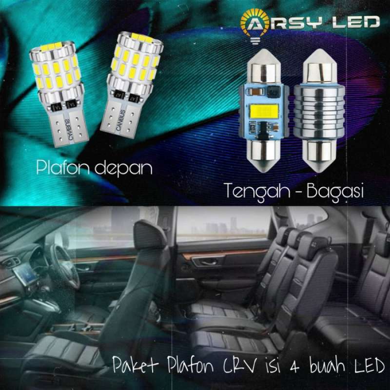 Promo Lampu Plafon Kabin LED Mobil CR-V CRV Gen 4 Gen 5 isi 4 Ultimate - Putih level 1 Diskon 9% ...