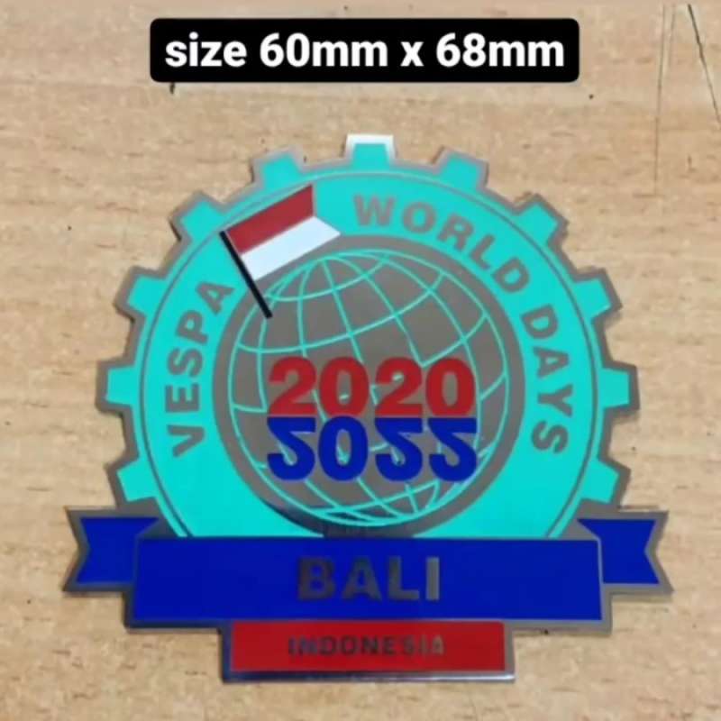 Promo Vespa Badge Emblem Sticker Metal Vespa World Day 2020 To 2022 ...