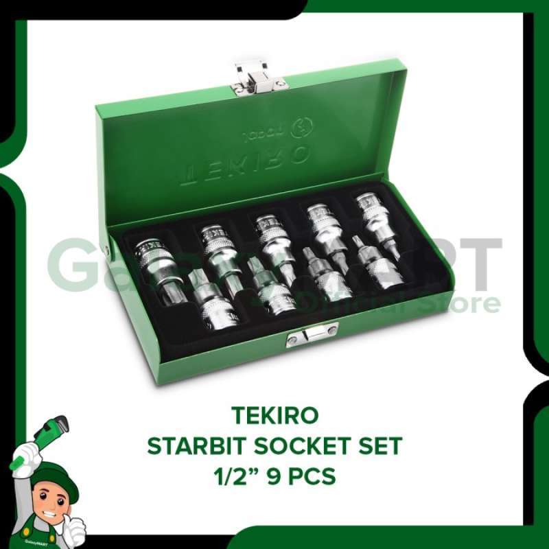 Promo TEKIRO Starbit Socket Set / Mata Sock L Bintang Set 1/2 Inch 9 ...