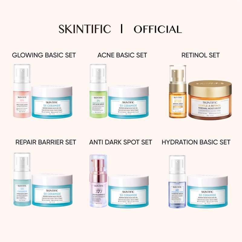 Jual Skintific 2pcs Set With Serum (cream +serum) Paket Skincare ...