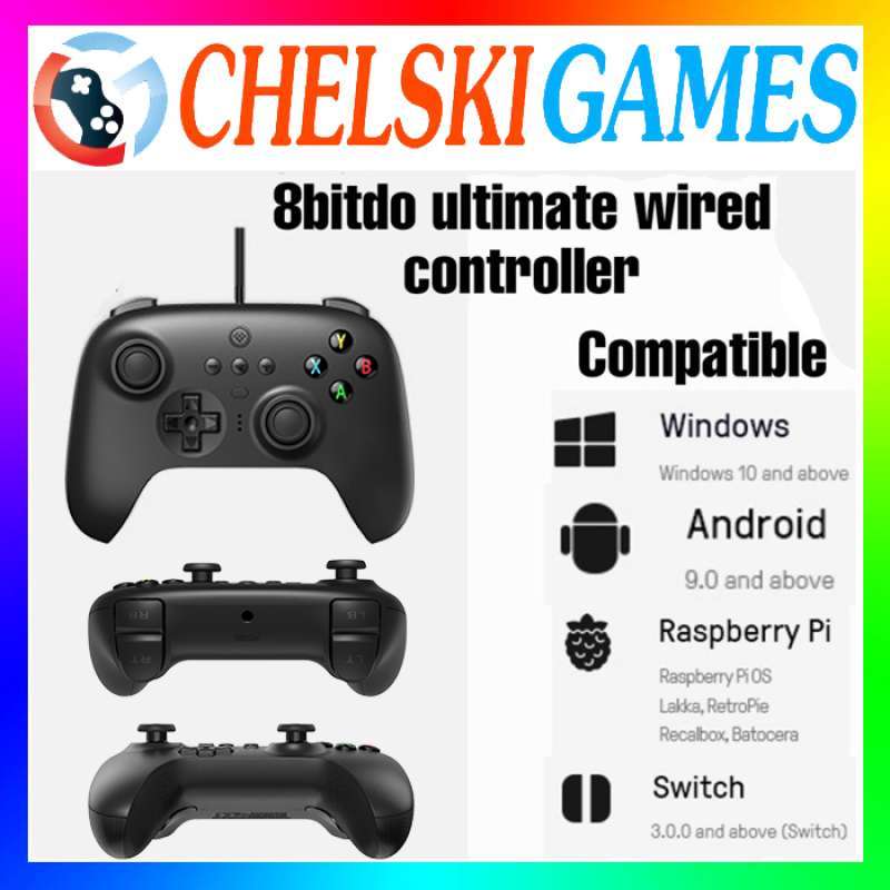 Jual 8Bitdo Ultimate Wired Controller PC Windows Switch Android ...