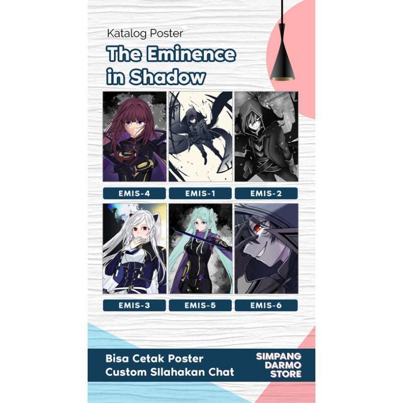 Jual Poster The Eminence in Shadow Cid Kagenou Shadow Alpha Gamma Betha ...