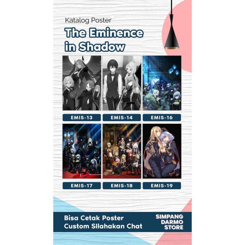 Jual Poster The Eminence in Shadow Cid Kagenou Shadow Alpha Gamma Betha ...