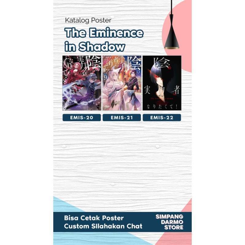 Jual Poster The Eminence in Shadow Cid Kagenou Shadow Alpha Gamma Betha ...
