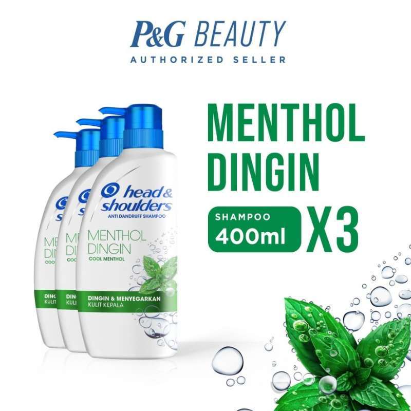 Promo Head & Shoulders Cool Menthol Shampoo [400 mL] x 3 pcs Diskon 40% ...