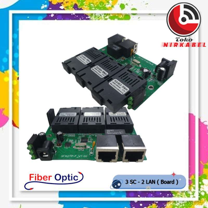 Promo Ethernet Fiber Switch 3 SC 2 LAN |Media Converter FO 3SC 2LAN BOARD Diskon 23% di Seller ...