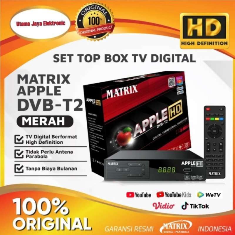 Promo Set Top Box Matrix HD DVB T2 Digital Diskon 23% di Seller Mandalis Store - Kota Jakarta ...