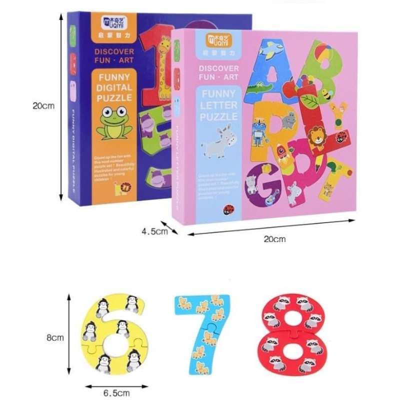 Jual Funny Puzzle Dus - Puzzle Mencocokkan Huruf Dan Angka Di Seller ...