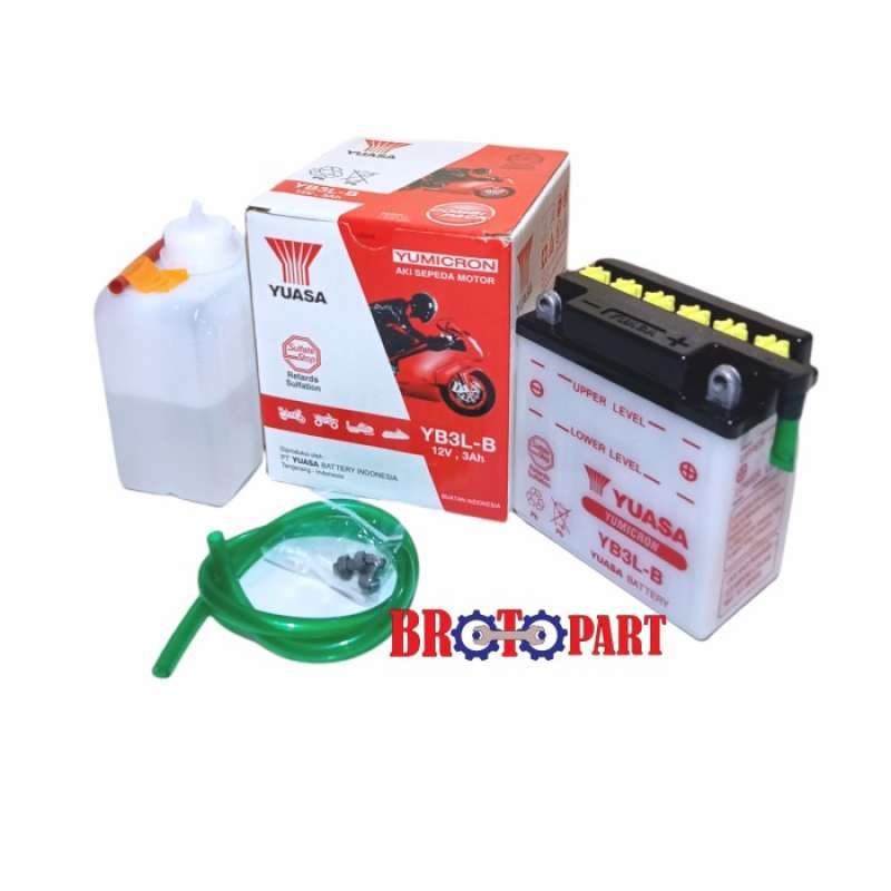 Jual Aki Accu Motor Yuasa YB3L B Basah 12v 3Ah Original di Seller Karbura Store - Duri Kepa ...