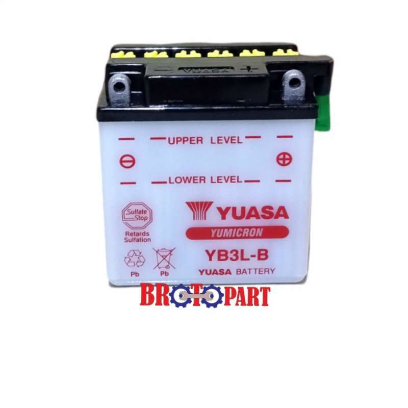 Jual Aki Accu Motor Yuasa YB3L B Basah 12v 3Ah Original di Seller Karbura Store - Duri Kepa ...