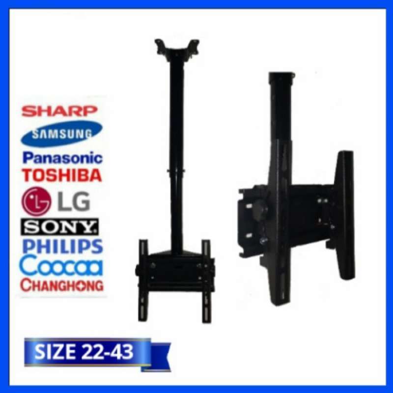 Promo Bracket Braket Breket Tv 43 40 32 24 Inch, Bracket Ceiling/ Tv ...