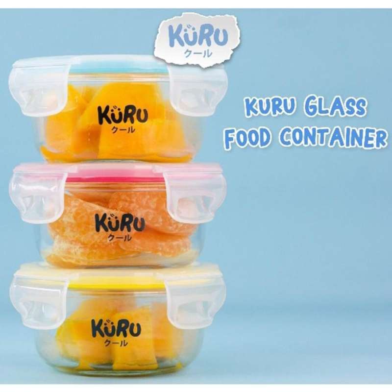 Jual Kuru Baby Glass Food Container Kontainer Mpasi Kaca - Ready Manado ...