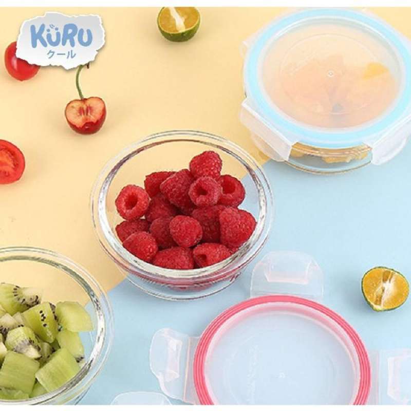 Jual Kuru Baby Glass Food Container Kontainer Mpasi Kaca - Ready Manado ...