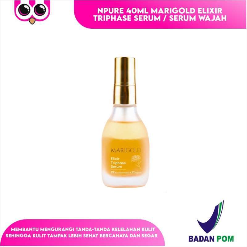 Jual NPURE 40ML MARIGOLD ELIXIR TRIPHASE SERUM / SERUM WAJAH di Seller winshopsolo Official ...