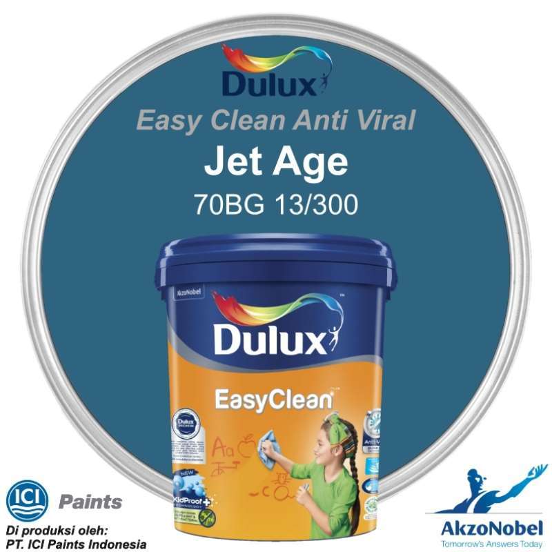Jual CAT DULUX EASY CLEAN 20 LT - JET AGE 70BG 13/300 di Seller DULUX ...