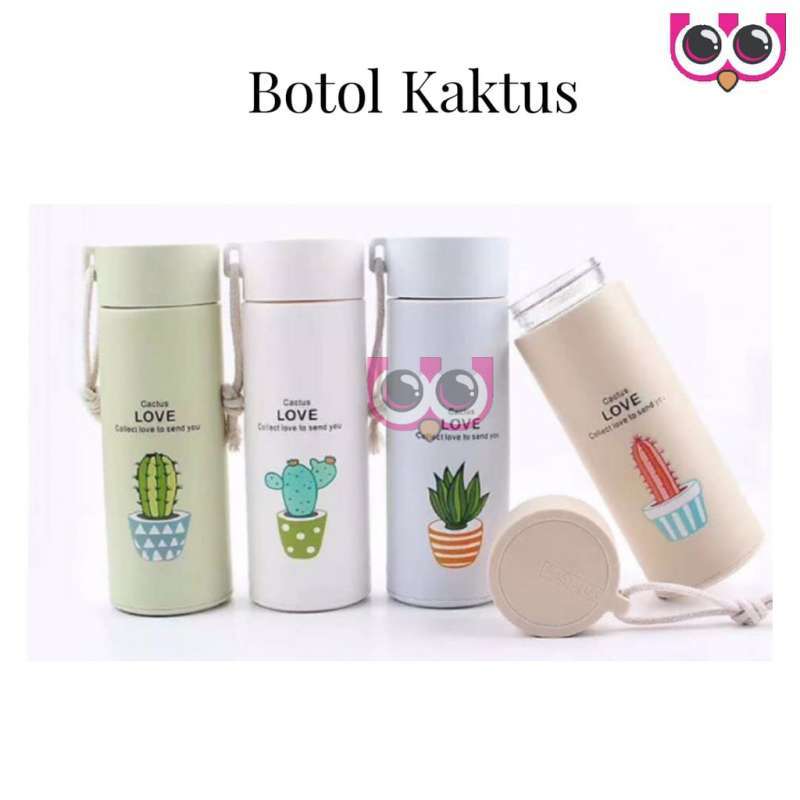 Jual [ BOTOL KAKTUS ] BOTOL MINUM KACA KAKTUS / BOTOL AIR KACA KAKTUS ...