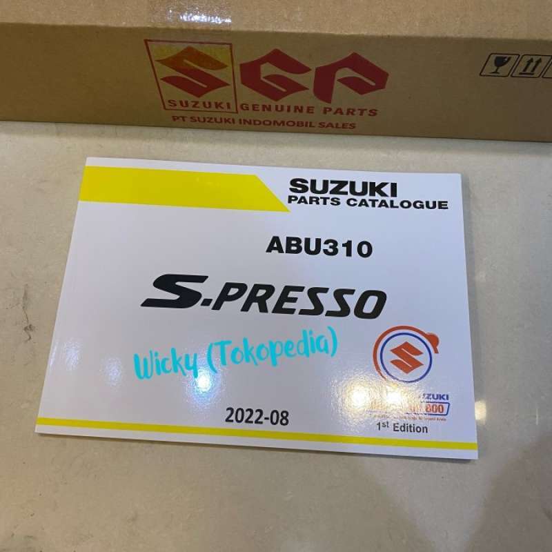 Jual Buku Katalog Sparepart Suzuki S Presso Parts Catalogue Original ...