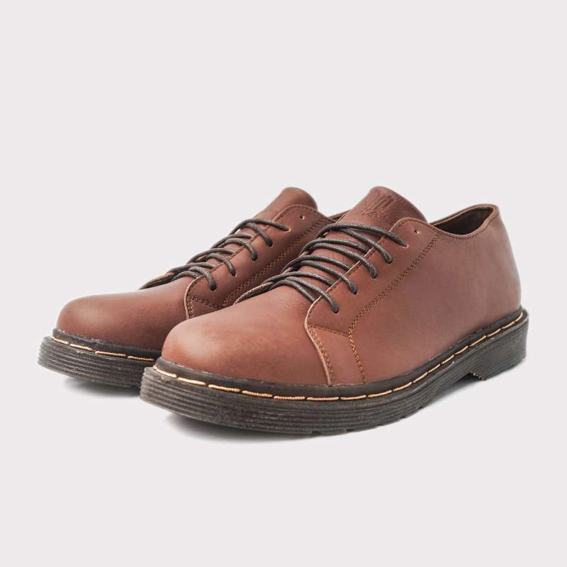 Promo Hard Motion Brugez Brown Sepatu Kerja Pria Kulit Asli Sepatu Semi ...