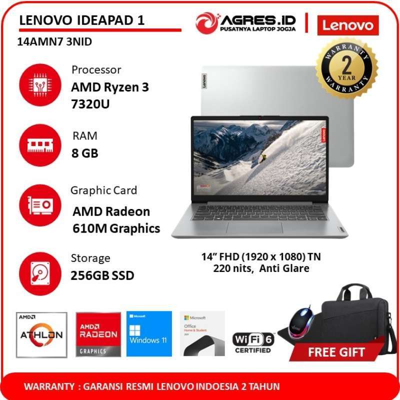 Jual Lenovo Ideapad Amn Ryzen U Gb Gb Ssd Radeon M Di Seller Agres Id Jogja
