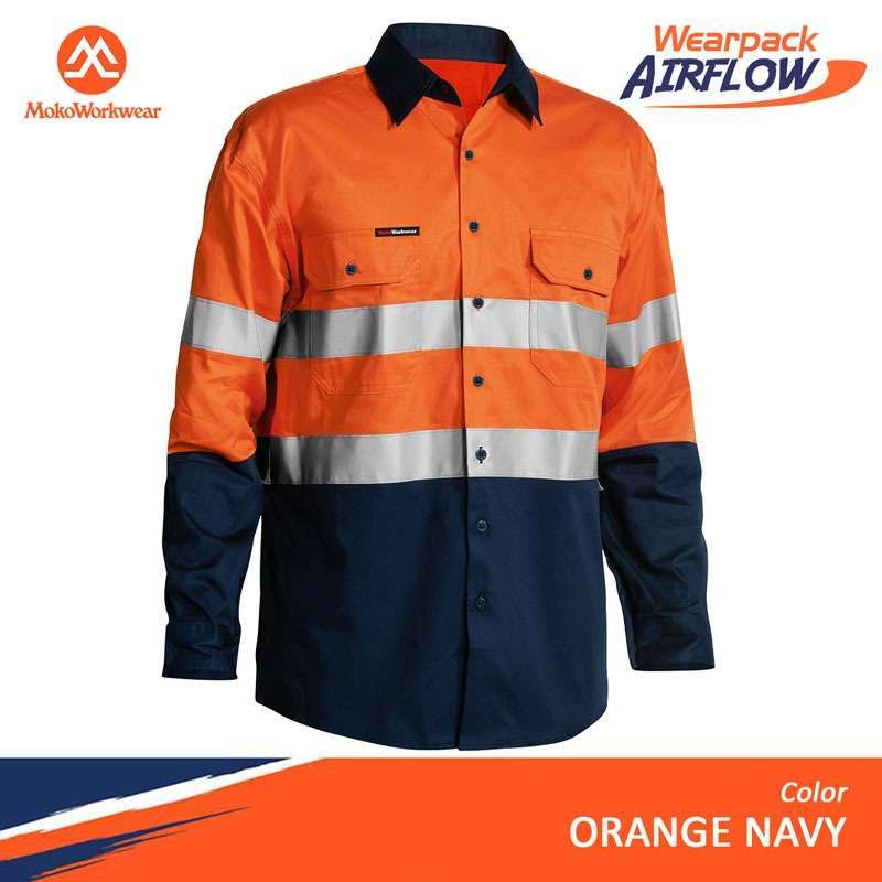 Jual Wearpack Safety Baju Proyek Mokoworkwear Ori Warna : Orange-navy ...