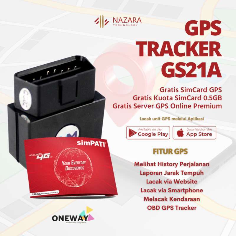 Jual Gps Tracker Motor Mobil Oneway Ow-gs21a [2g] Di Seller Nazara ...