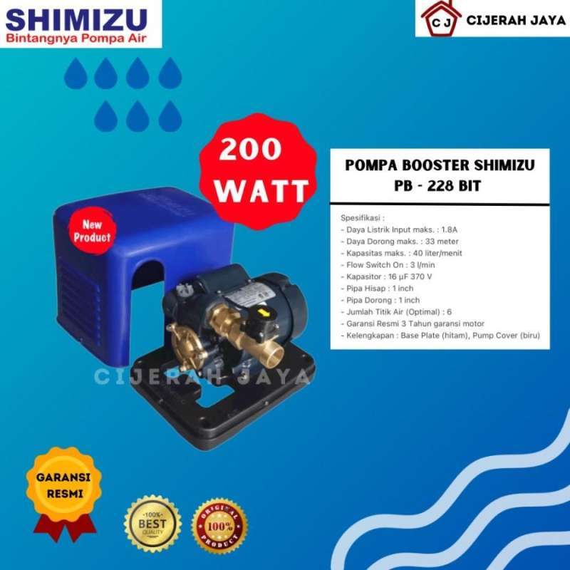 Jual Shimizu Pb 228 Bit Pompa Booster / Pendorong 1 Rumah Pb228bit 200 ...
