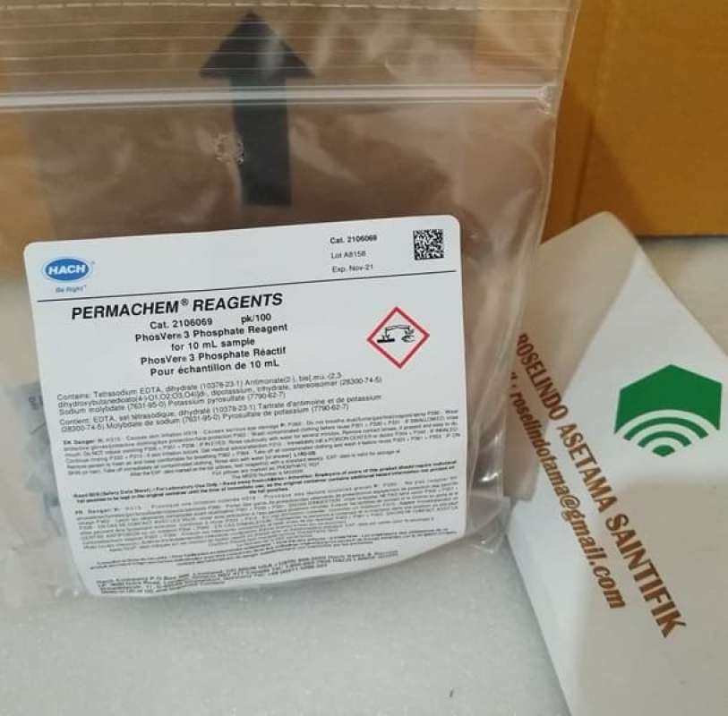 Promo HACH 21060-69 Phosver 3 Phosphate Reagent Powder Pillows 10 ml pk ...