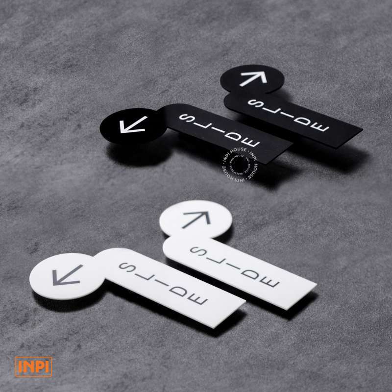Jual Akrilik Sliding Door Signage Panah Slide - Inpi House - Putih Di ...