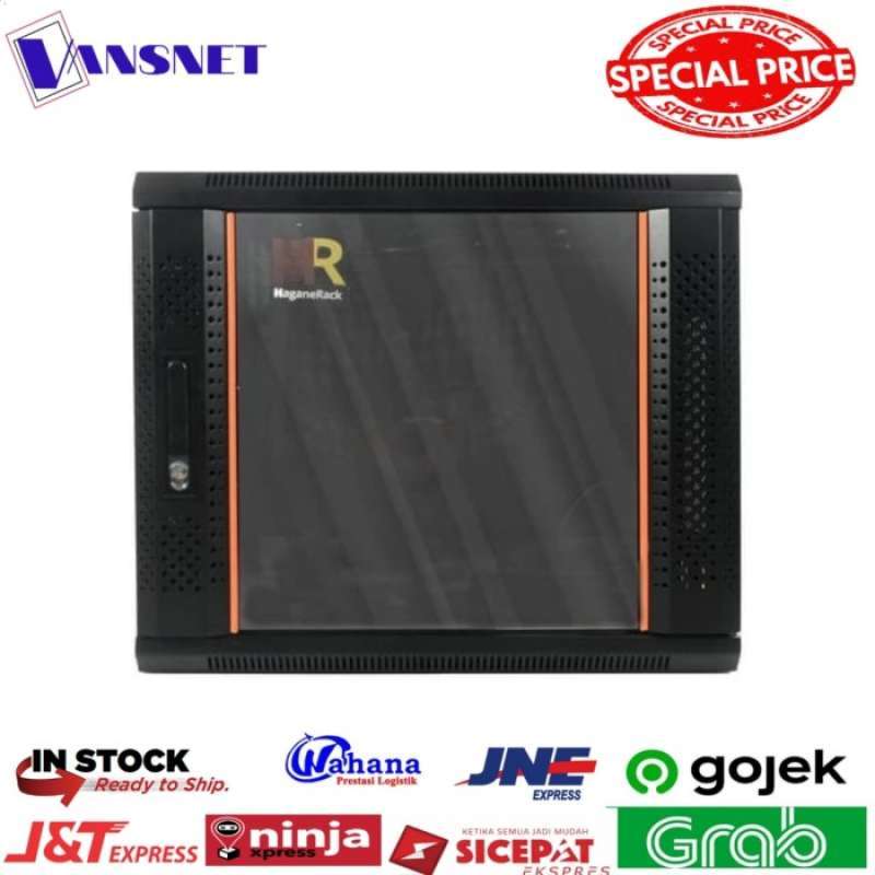 Promo Wallmount rack 9u depth 450mm single door/ rak switch cctv hagane ...