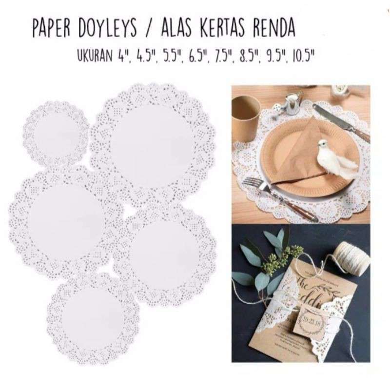 Jual Kertas Doyleys Alas Roti Alas Piring Alas Kertas Doilies Paper ...
