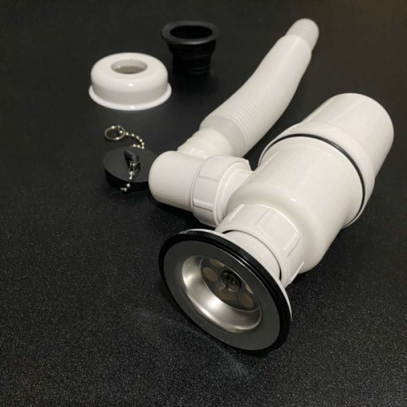 Promo Sifon Botol Flexible Wastafel Pvc - Sifon Afur Strainer Tarik ...