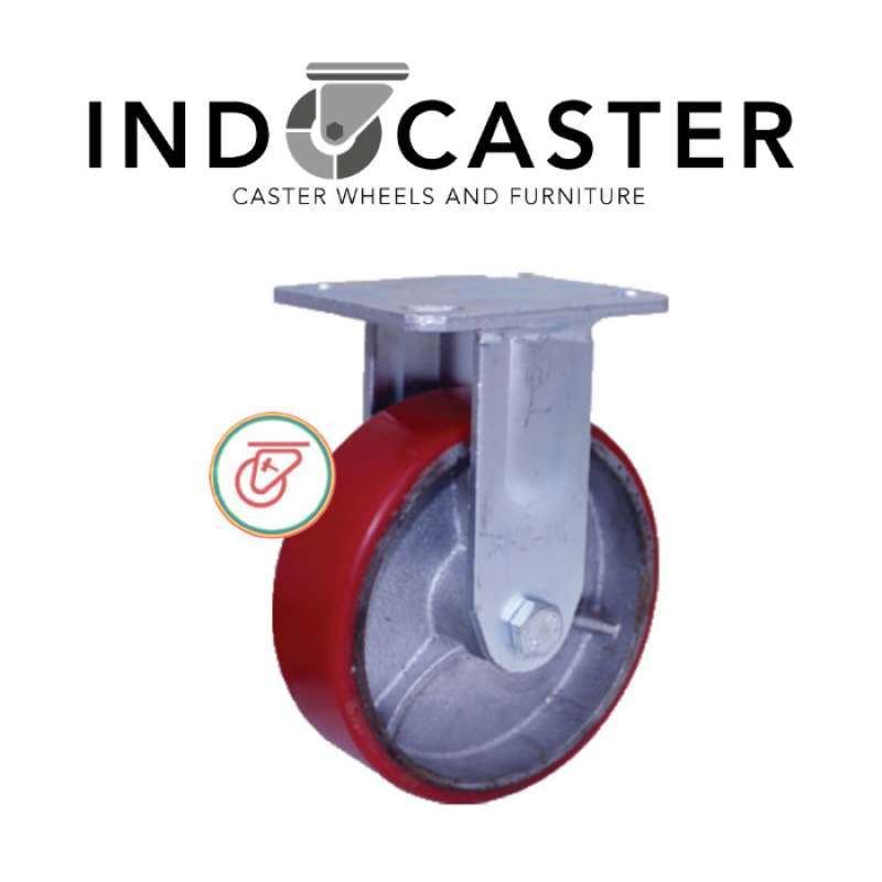 Promo Roda Troli PU RHJ-TW Heavy Duty Caster Plat Mati Diameter 5 Inch ...