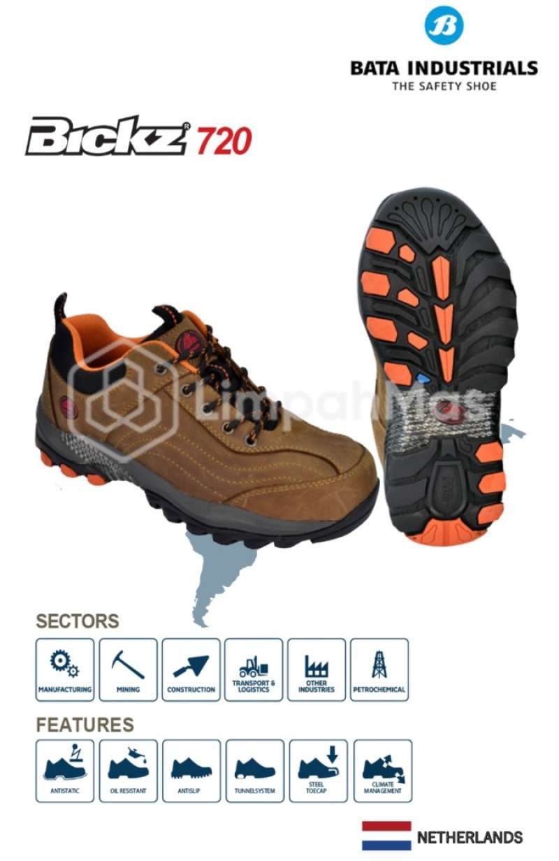 Promo Sepatu safety Bata Industrials - BICKZ 720 Brown Leather Diskon ...