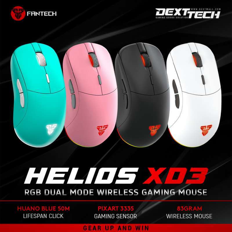 Jual Fantech Helios Xd3 Dual Mode Wireless Wired Rgb Gaming Mouse Di ...