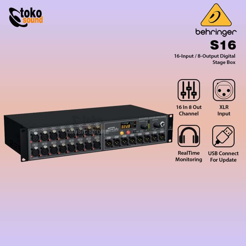 Jual Behringer S16 16-input / 8-output Digital Stage Box Di Seller ...
