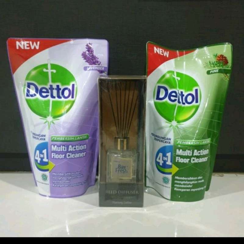 Jual dettol pembersih lantai lavender & pine 700ml & bay fresh reed ...